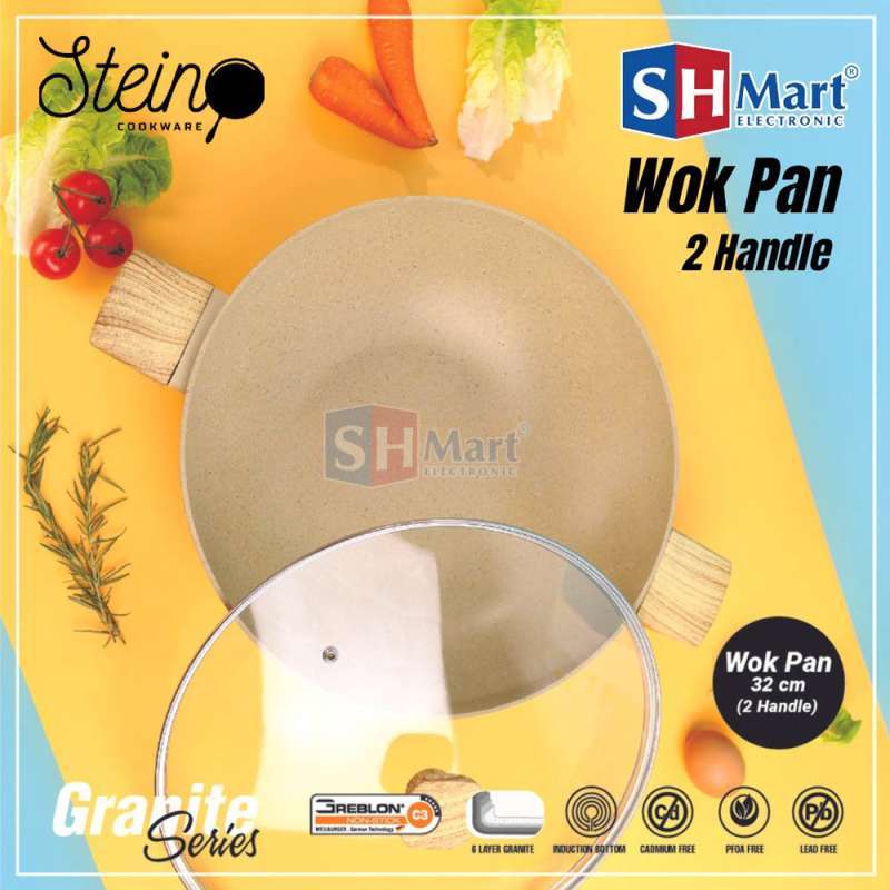 Jual PAKET SATUAN ONYX GRANITE SERIES WOK GERMAN GREBLON STEINCOOKWARE ...