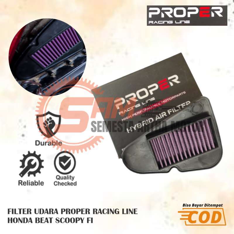 Jual Filter Udara Proper Hybrid Honda Beat Scoopy Fi Saringan Hawa Air ...