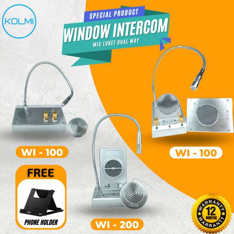 Promo KOLMI Dual Way Window Counter Intercom - Mic Loket 2 Arah Diskon ...