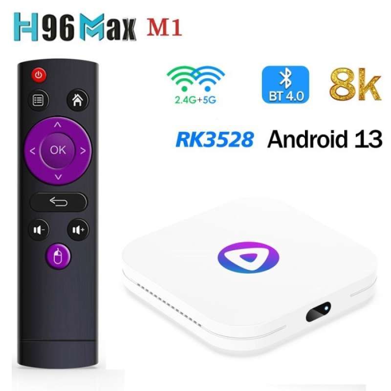 Promo Android Tv Box H96 Max M1 2/16Gb Rockchip Rk3528 Wifi 6 Android ...