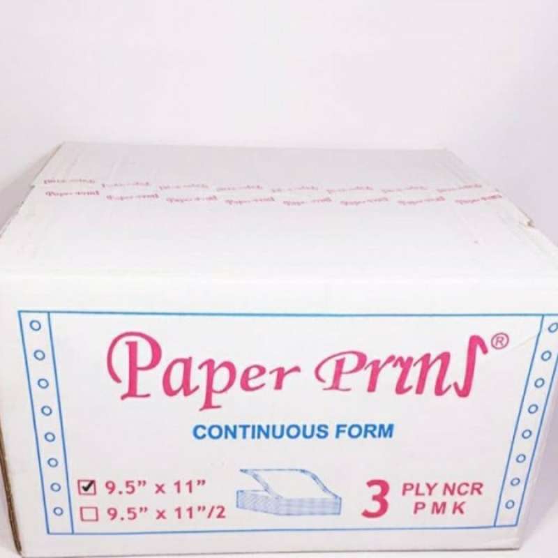 Jual PAPER PRINS CONTINOUS FORM KERTAS COMPUTER 91/2 X 11'' 3 PLY ( DUS ...