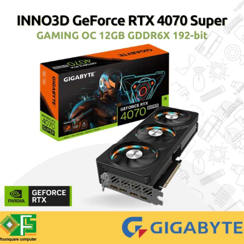 Jual VGA Gigabyte GEFORCE RTX 4070 SUPER GAMING OC 12GB GDDR6X 192 Bit ...