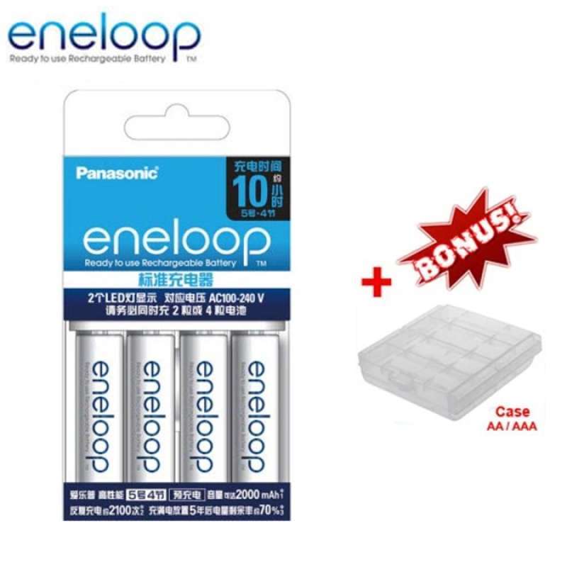 Promo Panasonic Eneloop Basic Battery Charger + 4 Battery AA 2000mAH ...