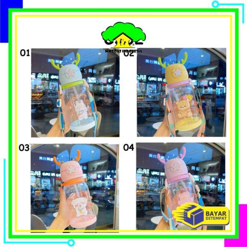Promo MI-C302 BOTOL AIR MINUM ANAK SEDOTAN 610ML MODEL TANDUK RUSA LUCU / BO -LORENA Diskon 50% ...