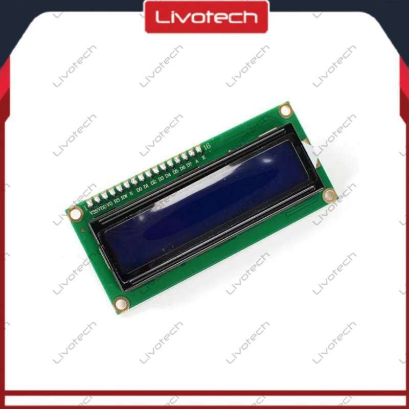 Jual LCD Display Blue 16x2 I2C Character 1602 Background Layar Biru ...