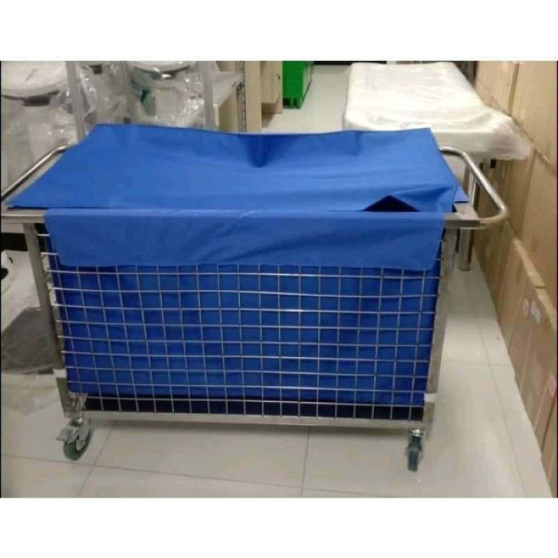 Promo Trolley Linen Troli Instrumen Laundry Stainless Diskon 23% Di ...
