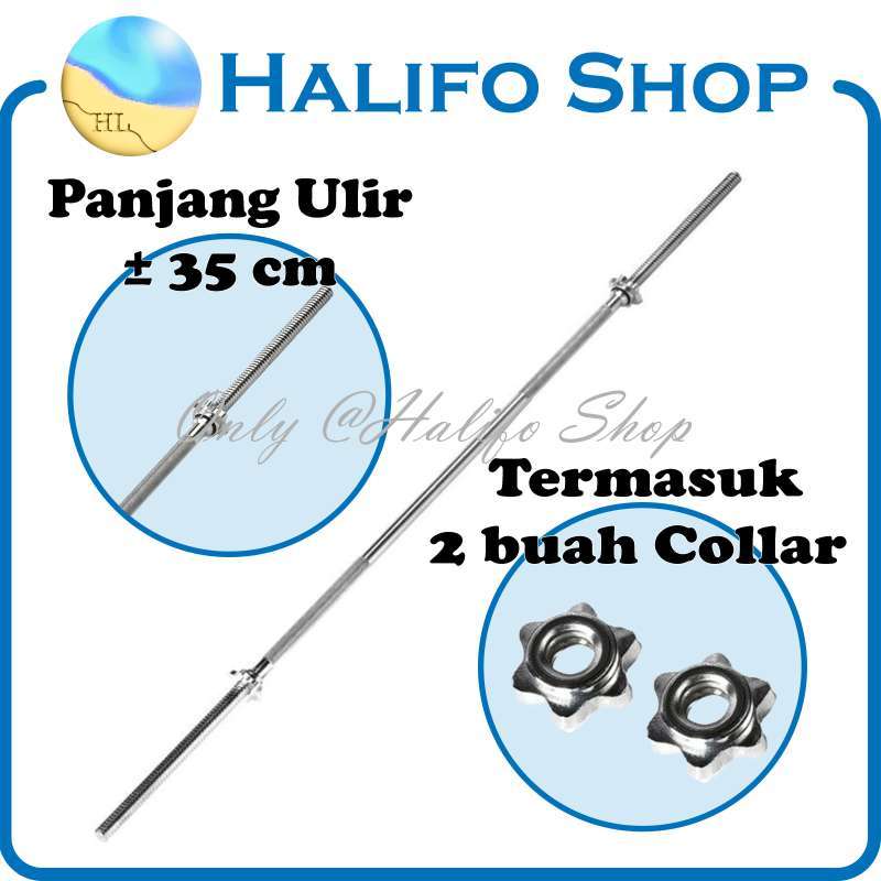 Promo Stick Barbel Dumbell Solid Bar Barbell Stik Lurus Straight Bar ...