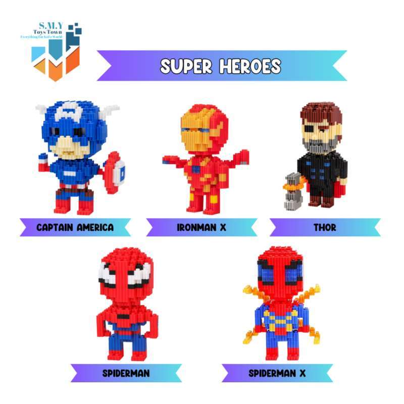 Jual Smy Nano Blocks 1set Karakter Animasi Mini 3d Model, Mainan Blok ...