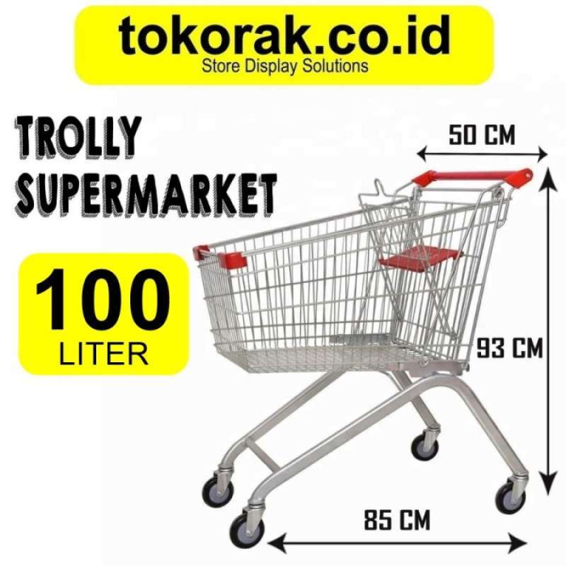 Promo TROLLY SUPERMARKET 100LTR - TROLI BELANJA - KERANJANG TROLI ...