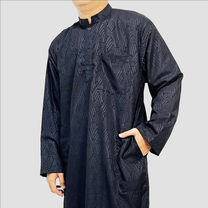 Promo Jubah Gamis Pria Baju Koko Model Pakistan Pakaian Busana Muslim Arab 1 - Hitam, M - XL ...
