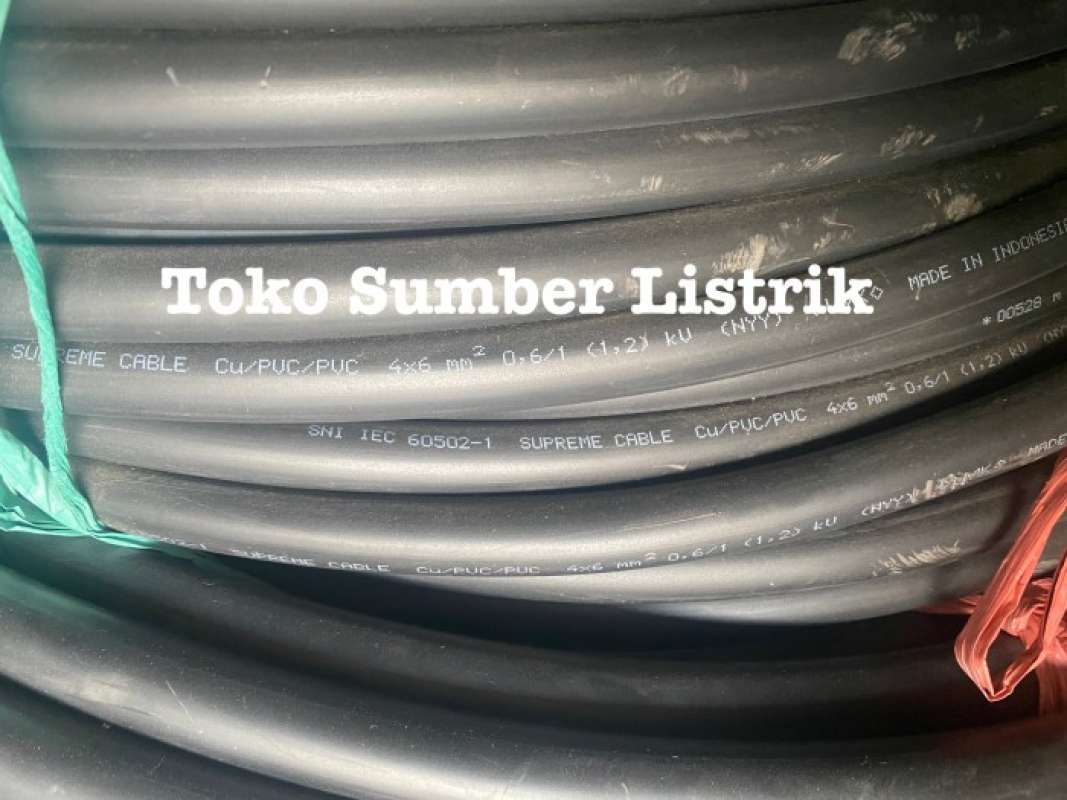 Promo Kabel listrik induk power hitam NYY 4x6 tupur tufur 4 x 6 METERAN ...