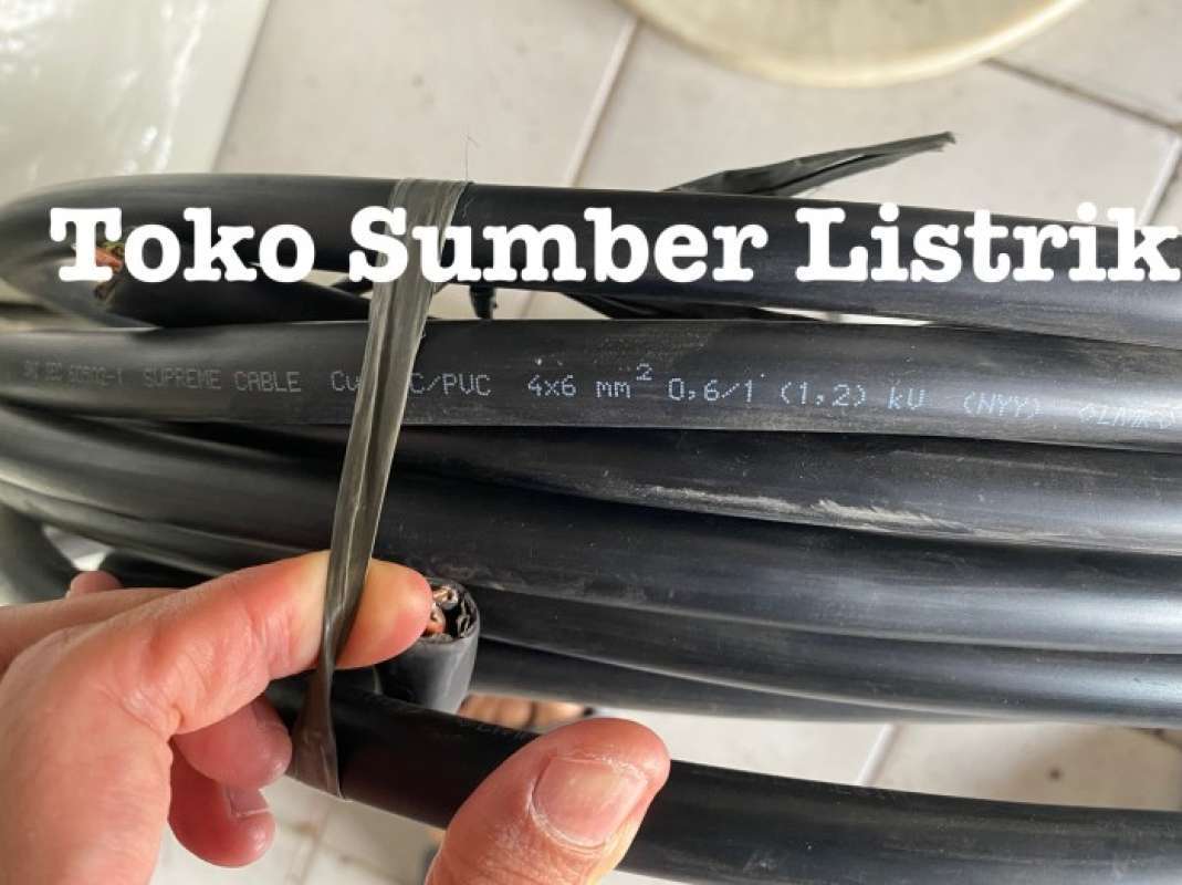 Promo Kabel listrik induk power hitam NYY 4x6 tupur tufur 4 x 6 METERAN ...