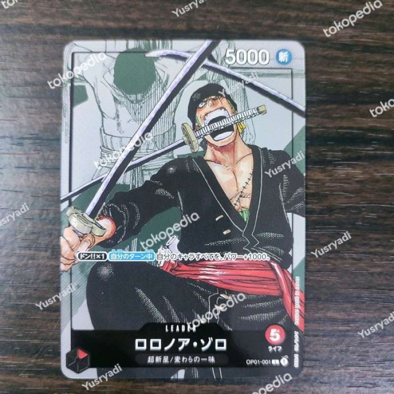 Promo One Piece Tcg Zoro Op01-001 L 25th Diskon 23% Di Seller Megariya ...