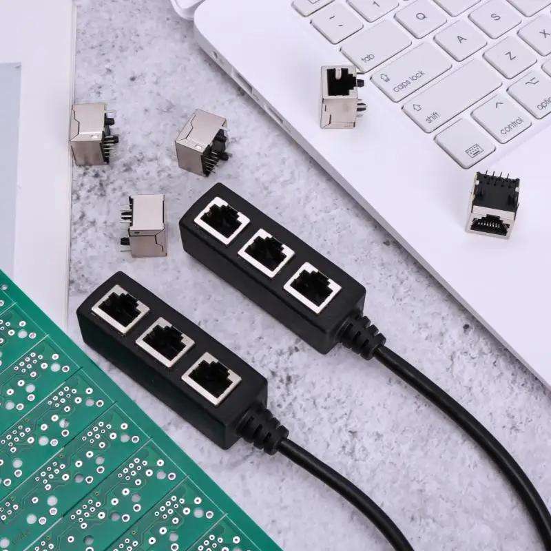 Jual Splitter Rj45 Lan Ethernet Network Connector Hub 3 Port Aksesoris ...