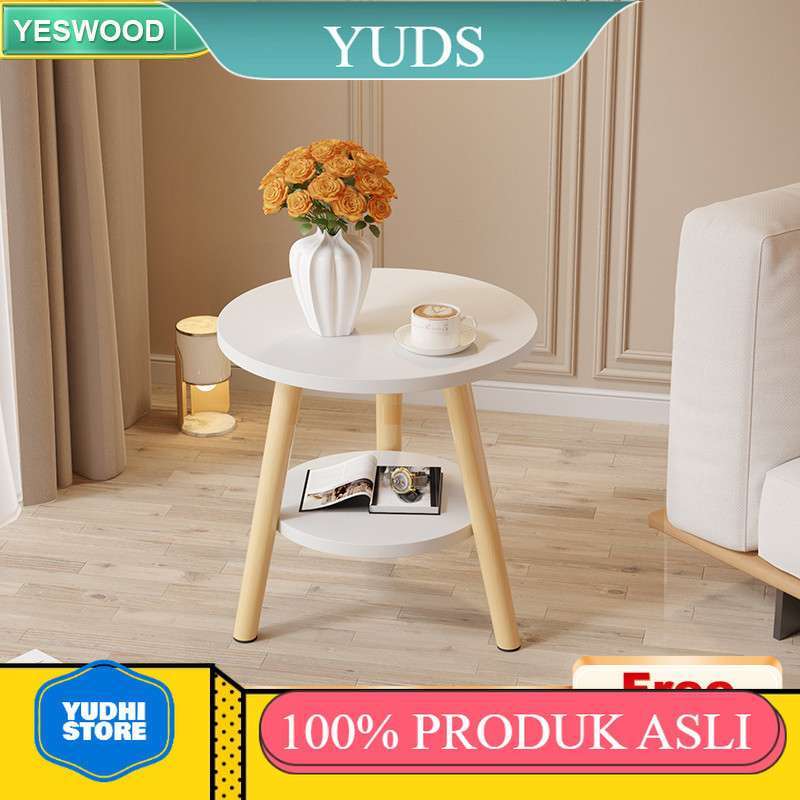 Promo Meja Bulat Minimalis Meja Samping Meja K Um Diskon 51% Di Seller ...