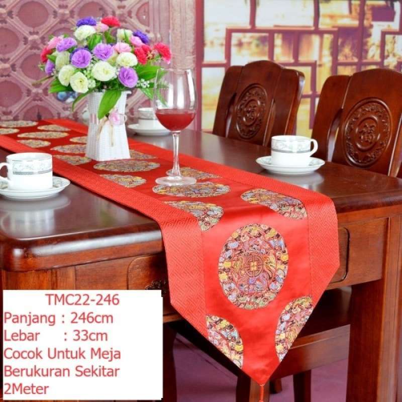 Promo Taplak Meja Table Runner Premium Dekorasi Tema Imlek Sincia Cny ...