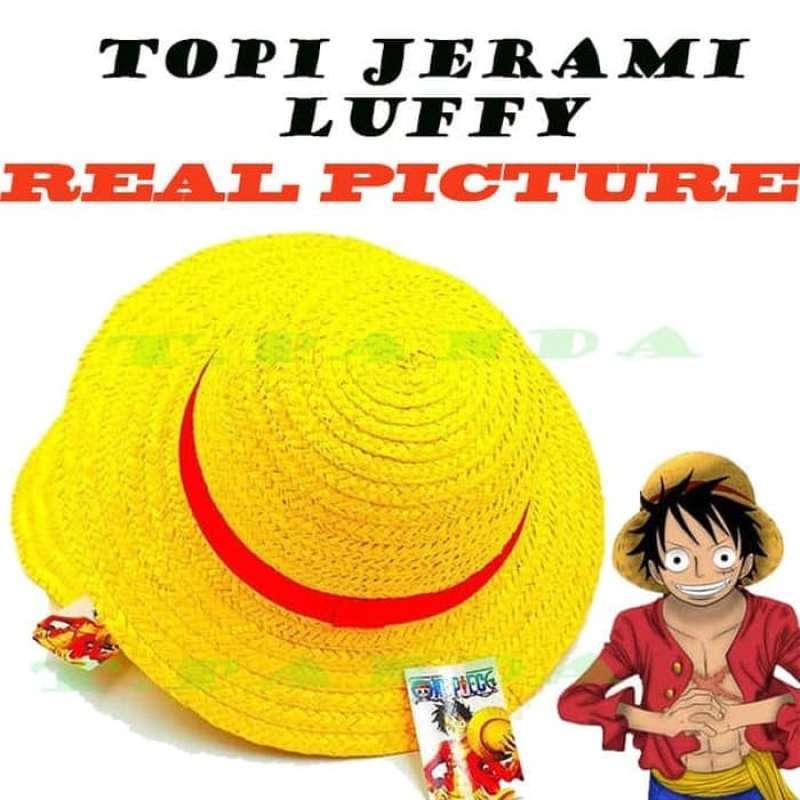 Jual Topi Straw Hat Anak Konkey D Luffy One Piece Gomu Gomu Topi Jerami ...