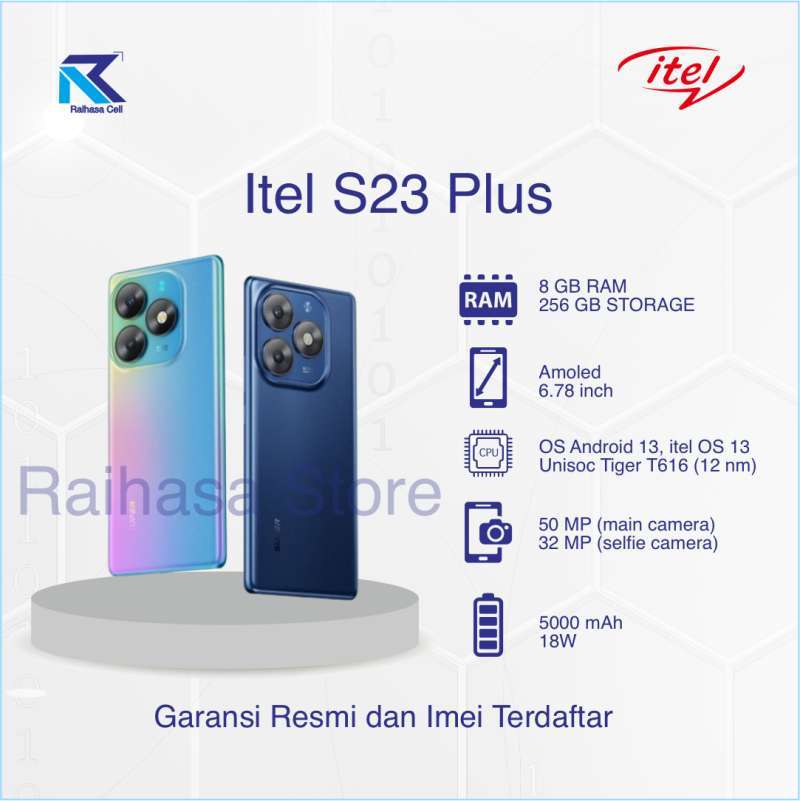 Promo Itel S23 Plus 8/256gb Garansi Resmi Diskon 3% Di Seller Raihasa ...