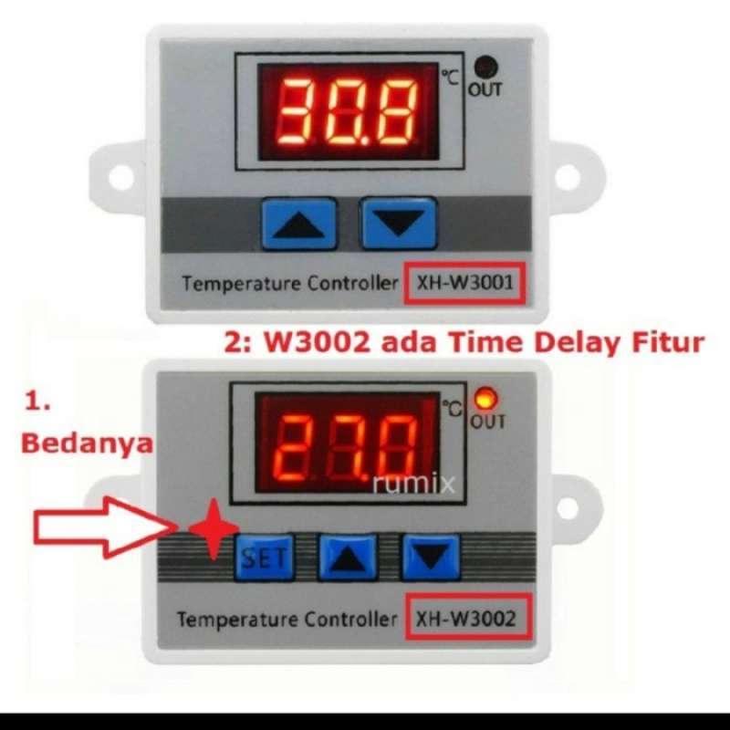 Promo Thermostat Digital Xh-w3001 Temperature Controller Dc 12v / Ac ...