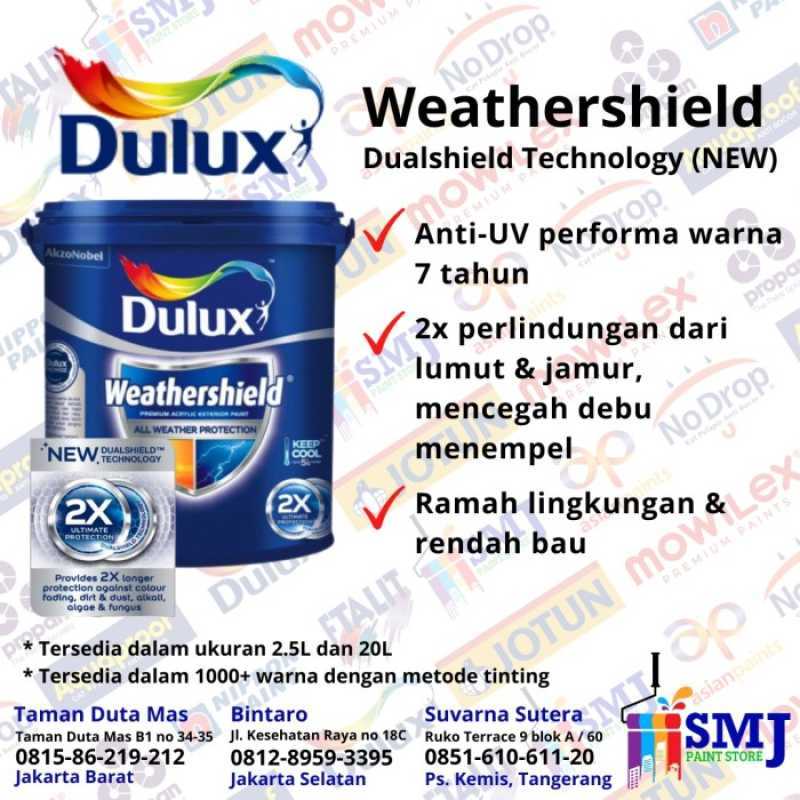 Promo Cat Tembok Eksterior Dulux Weathershield Warna Brilliant White