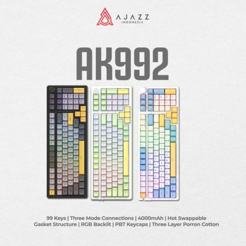Promo Ajazz Ak992 99 Keys Mechanical Keyboard Three-mode Rgb ...