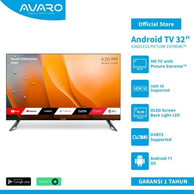 Promo Avaro Android Smart Led Tv Hd 32 Inch - Garansi Resmi Diskon 9% ...