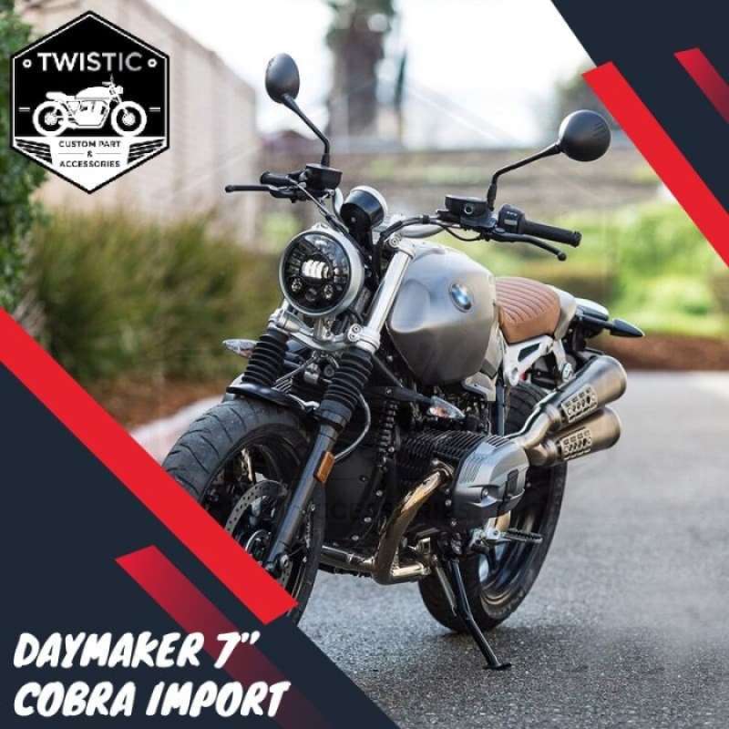 Jual Daymaker Cobra 7 Inch Inchi Lampu 19 Led Motor Bmw Harley Benelli Xsr - Hitam Garansi ...