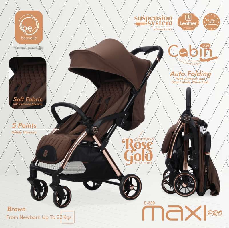 Jual Babyelle Stroller Babyelle Maxi Pro S 330 Kereta Dorong Bayi Cabin ...