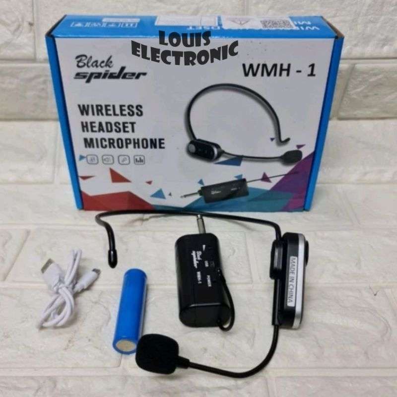 Jual Mic Microphone Wireless Headset Black Spider Wmh 1 Mic Imam Masjid ...