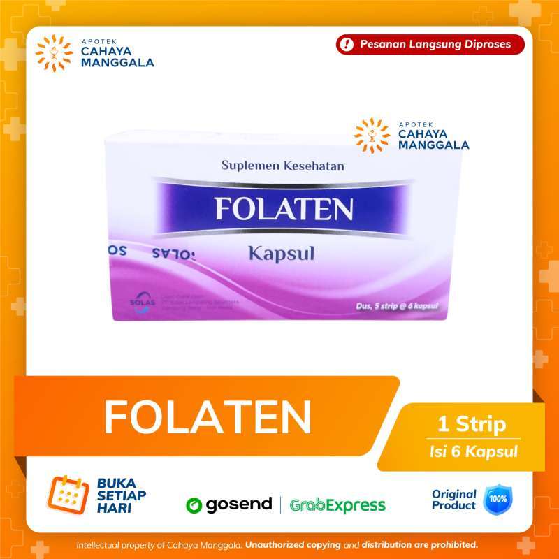 Jual Folaten Kapsul Per Strip 6 Kapsul Di Seller Apotek Cahaya Manggala ...