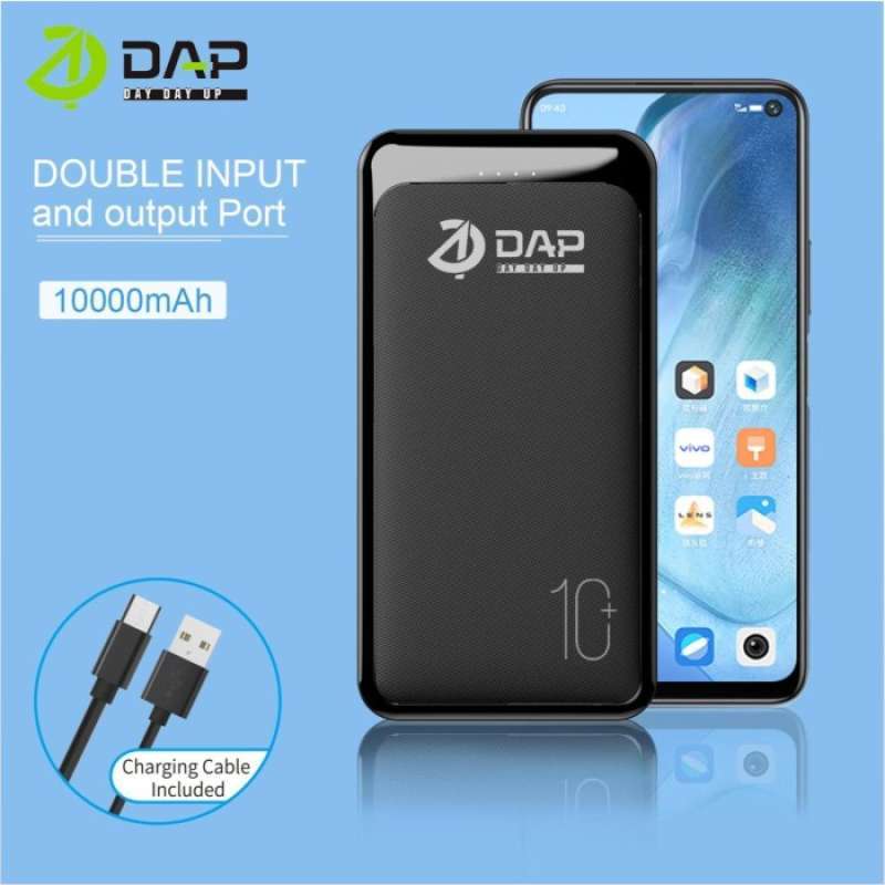 Promo Powerbank Dap 10.000mah D-p111 2a Dual Input Port Type C & Micro ...