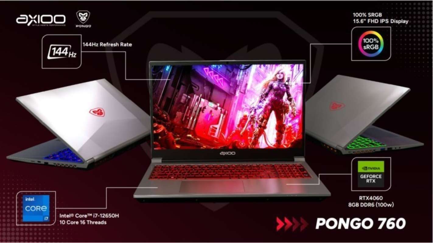 Jual Laptop Axioo Pongo 760 V2 I7-12650h 16gb 512gb Nvme Rtx 4060 8gb ...