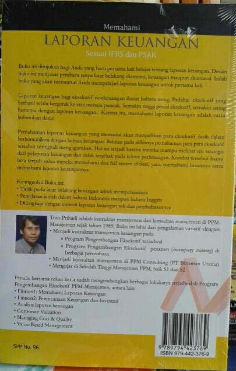 Promo Buku Memahami Laporan Keuangan Sesuai Ifrs Dan Psak Diskon 23% Di Seller Anjangsana Store ...