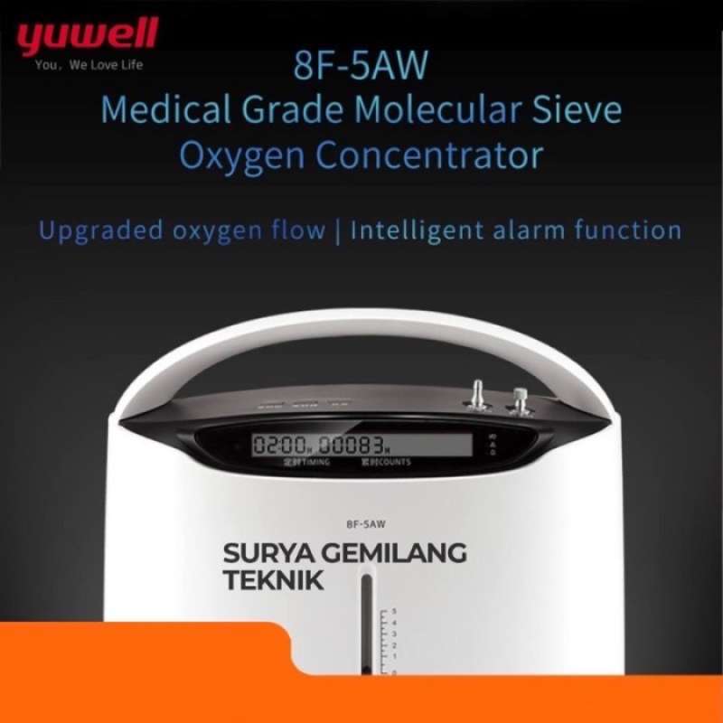 Promo Yuwell 8f-5aw Oxygen Concentrator 5lpm Standar Medical Mesin ...