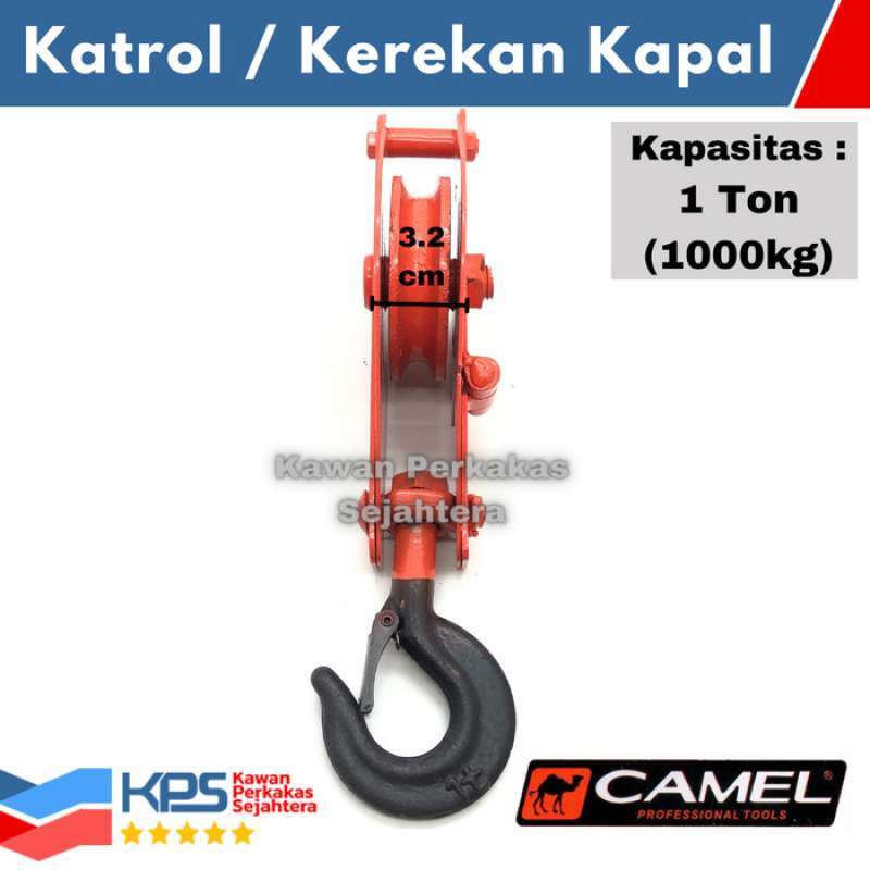 Promo Camel Katrol Kapal 1 Ton (1000 Kg) | Kerekan Timba Sumur Alat ...
