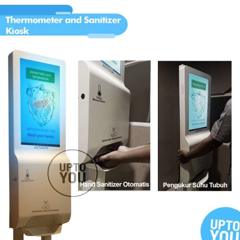 Promo Thermometer And Sanitizer Kiosk - Sensor Suhu Dan Dispenser ...
