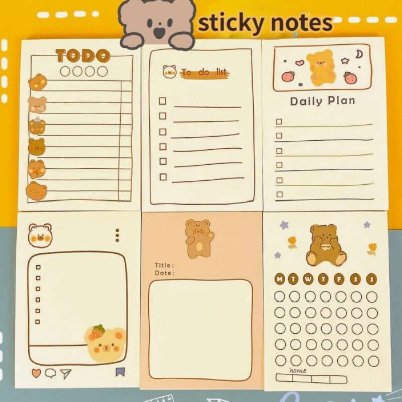 Jual 50 Lembar/ Pack Notes Memo Notepad Note Tear To Do List Catatan ...