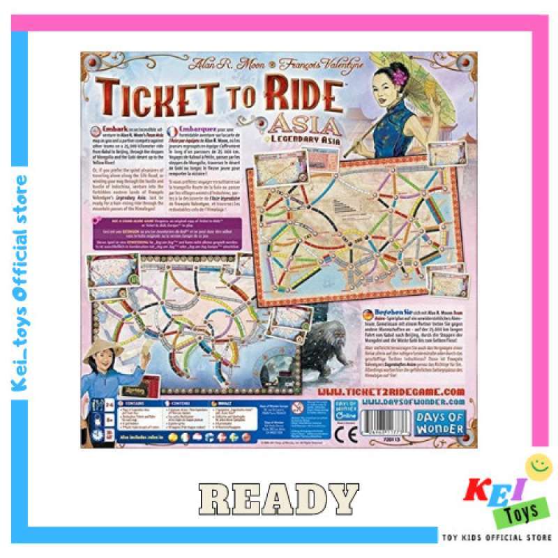 Promo Ticket To Ride Asia Map Collection Volume 1 Board Game Diskon 50% ...