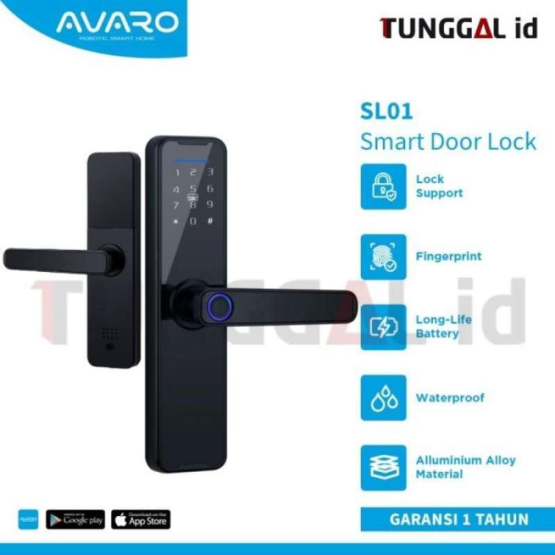 Jual Avaro Sl01 Smart Door Lock Kunci Pintu Digital Password Kartu Pin ...