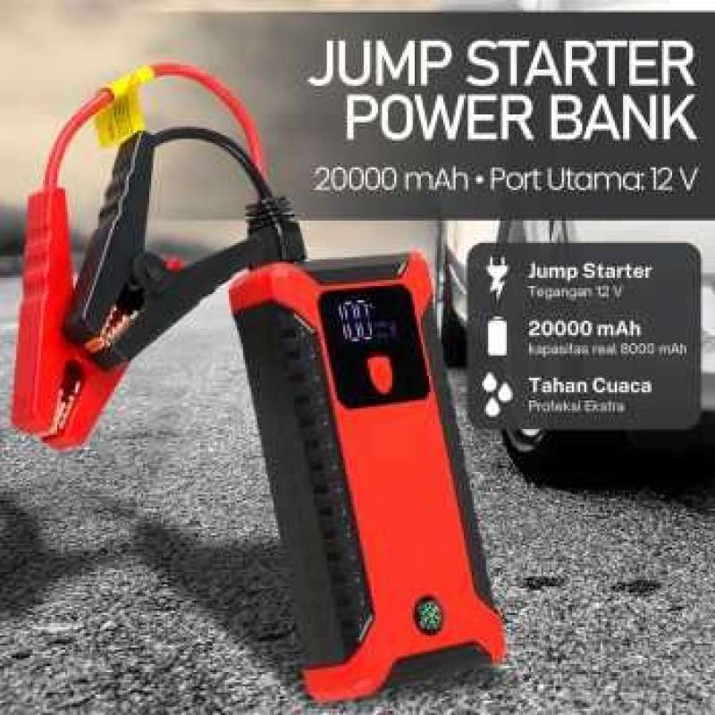 Promo Set Jump Starter Aki Mobil Luxury Pompa Senter Power Bank ...
