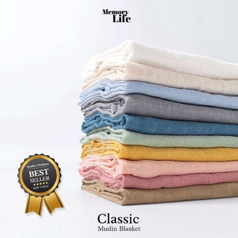 Jual Memorylife Premium Plaid Muslin Baby Blanket Swaddle / Kain Bedong ...