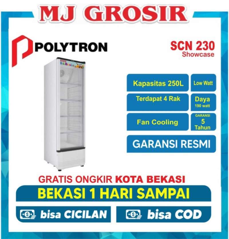 Promo Showcase Polytron Scn 230 L 4 Rak Display Cooler Kulkas Low Watt ...