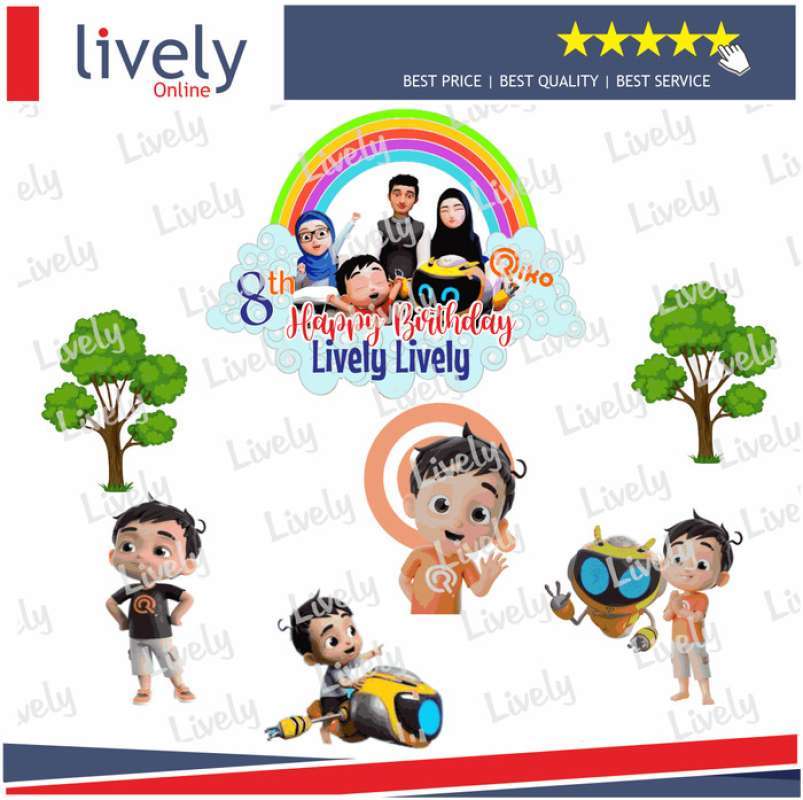 Promo Nama Cake Topper Karakter Riko The Series Hiasan Ulang Tahun ...
