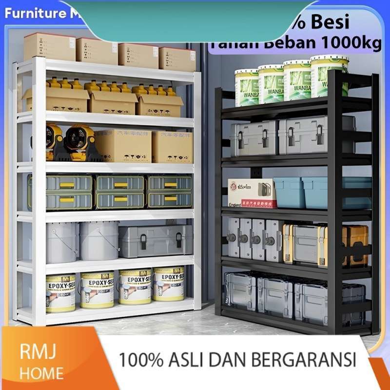 Promo Tahan Beban 1000kg Rak Besi Rak Besi Siku - Putih-4l120*40*150cm ...