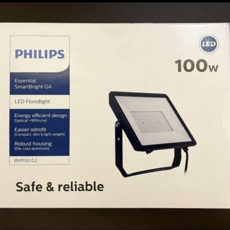 Promo Philips Lampu Sorot Led 100w Bvp150 Floodlight 100 Watt Ip65 ...