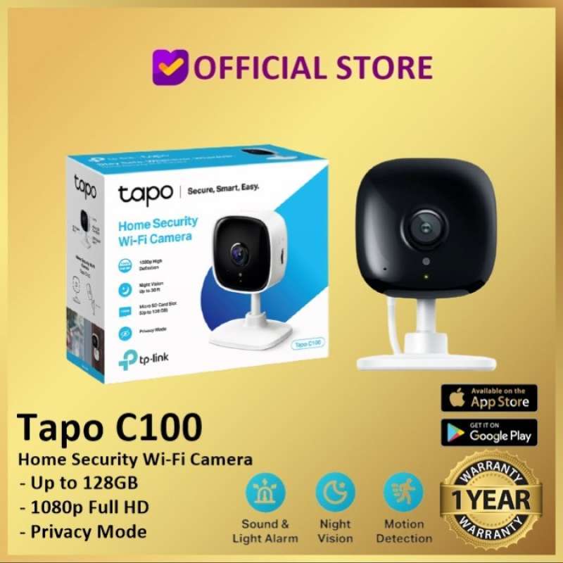 Jual Tp-link Tapo C100 Home Security Wi-fi Camera Tplink C 100 Wifi ...