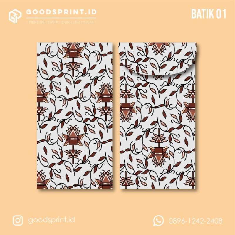 Jual Angpao Thr Amplop Kondangan Motif Batik Angpau Panjang Wedding ...