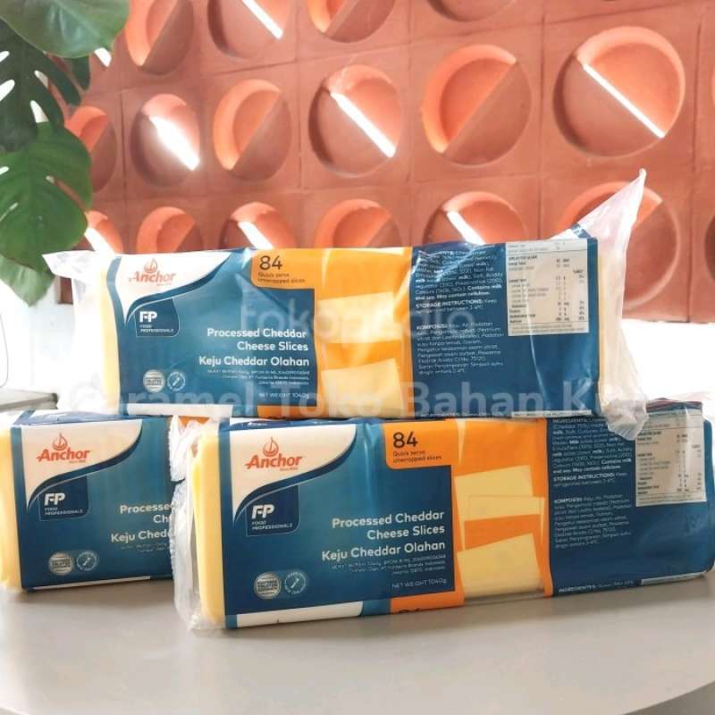 Promo Anchor Red Cheddar Cheese Slice 84 Pcs (instant Only) Diskon 23% ...