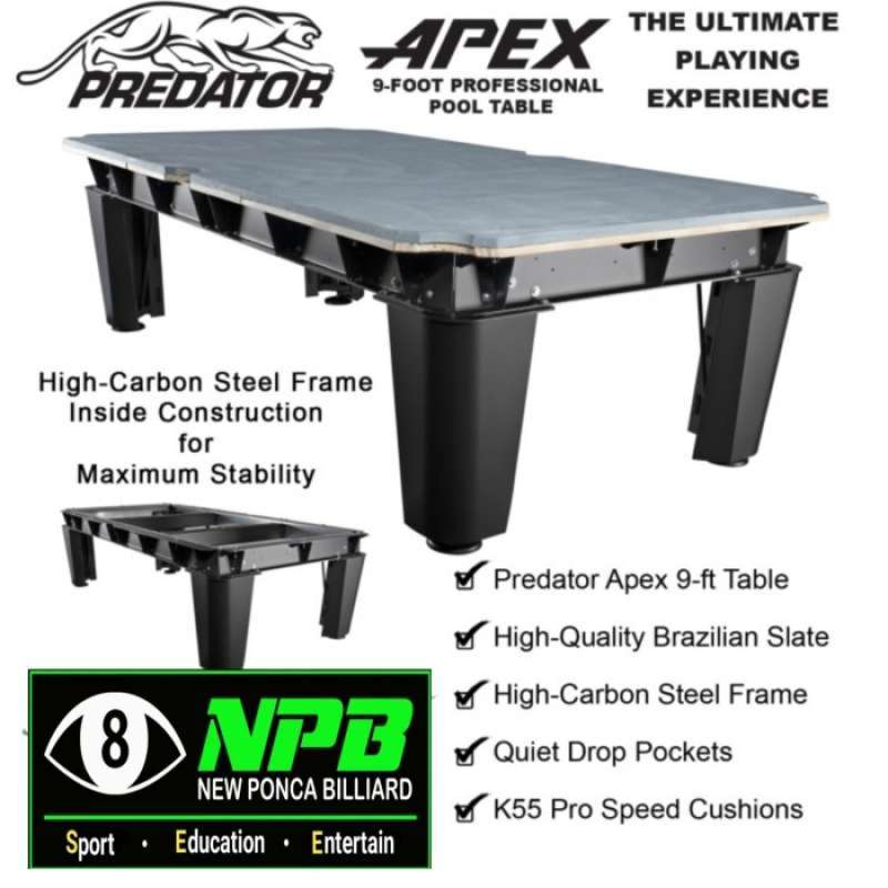 Jual Predator Apex Pro 9 Feet Pool Table|meja|billiard|billiar ...