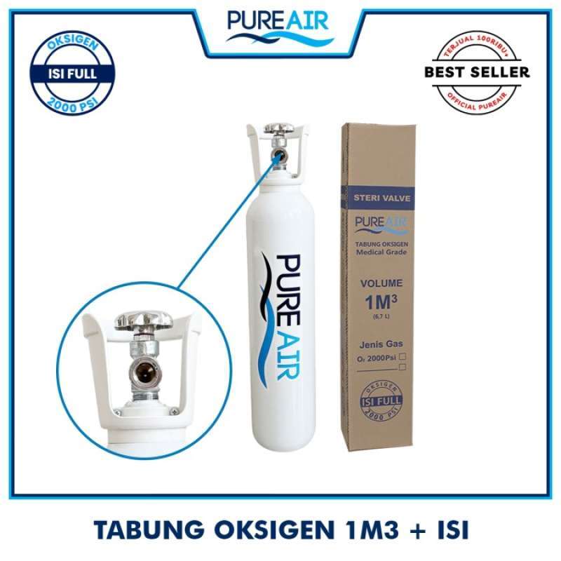 Promo Tabung Oksigen / Tabung O2 Merk Pure Air - 1m3 (isi Oksigen ...